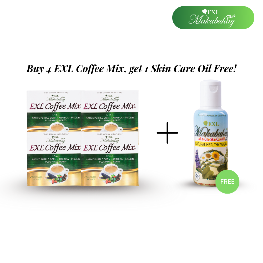 BUY 4 EXL COFFEE MIX, GET 1 EXL ALL-IN-1 SKINCARE OIL FREE – EXL ...